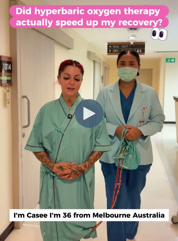 Casee shares her hyperbaric chamber experience after massive procedures